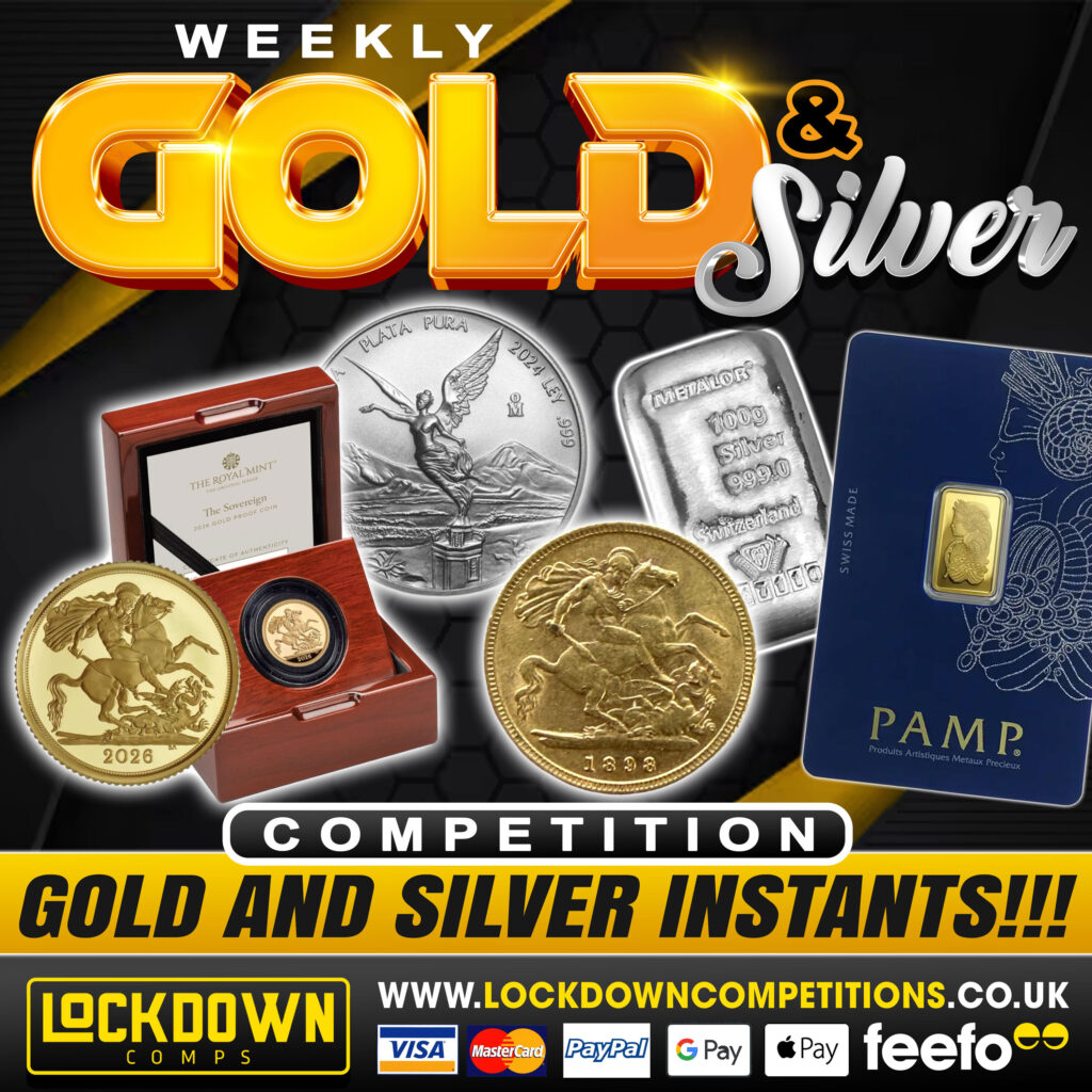 Amazing Gold and Silver Bullion Instant Win Competition